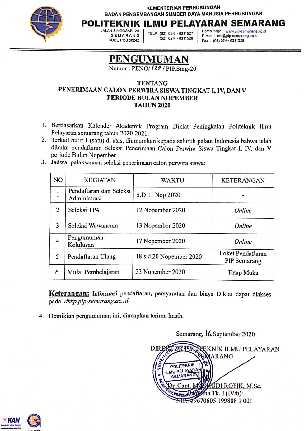 .:PIP Semarang - Pendaftaran Diklat Online:.